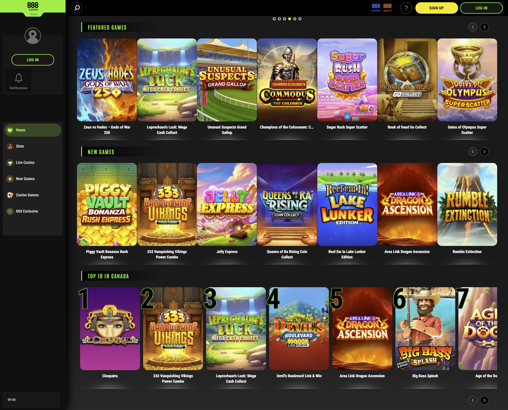 888casino homepage